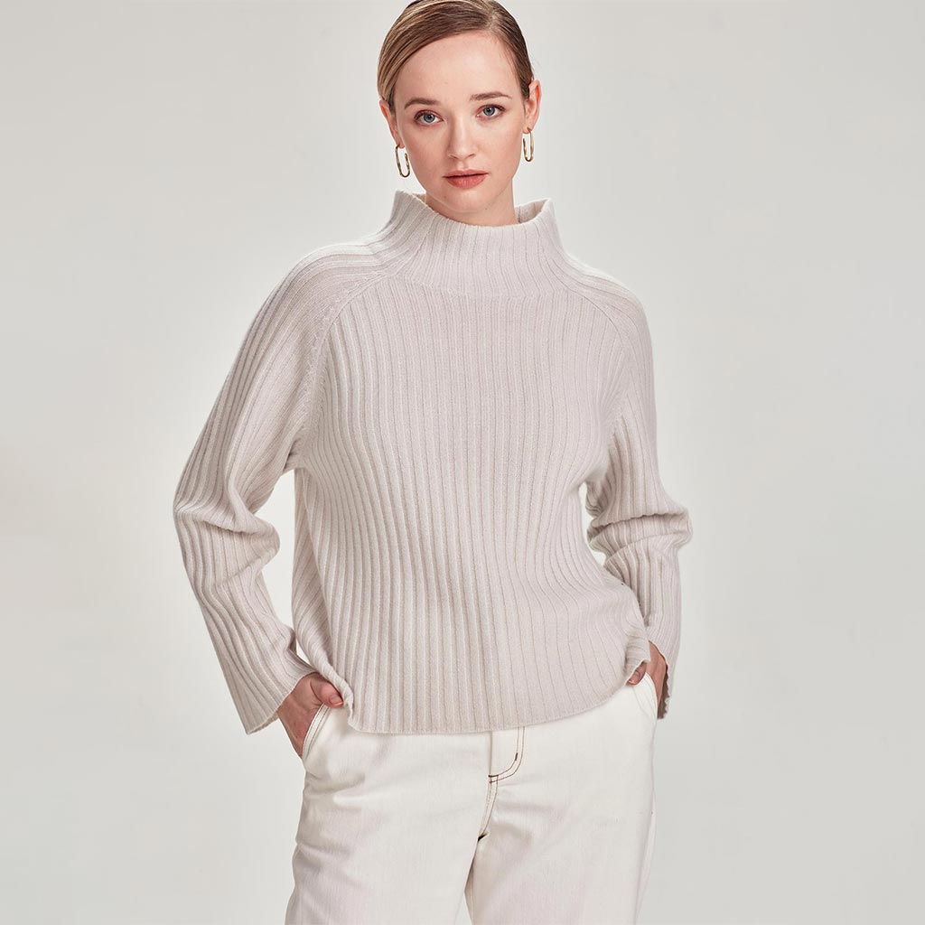 Caroline Sills - Alicia Rib Cashmere Polo - Frontline Designer Clothes 